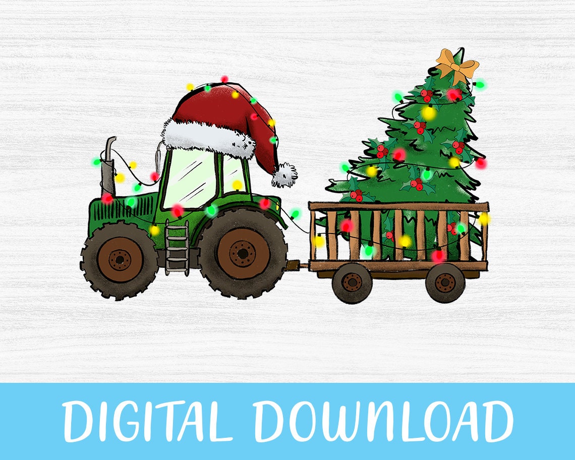 Tractor Farm Christmas Png Tractor Svg Christmas Svg Farm - Etsy Australia