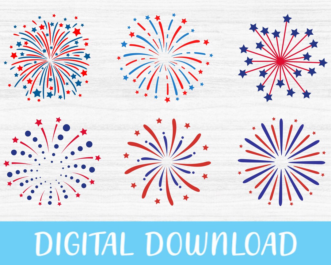 Fireworks Svg Bundle, Fireworks Svg, Png, Fireworks Clipart, 4th of ...