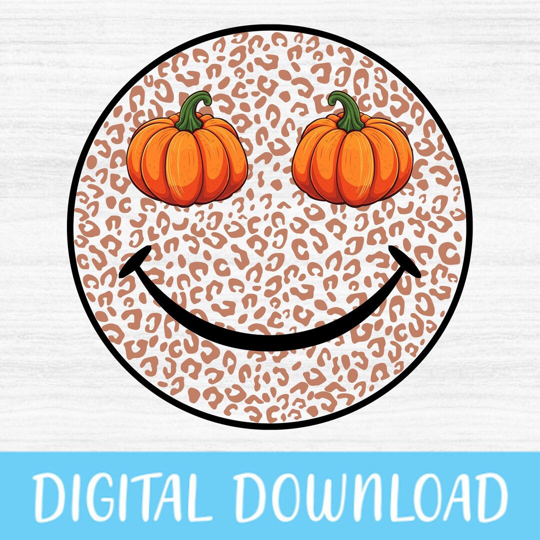 Fall Smiley Face Svg, Smiley Face Fall Svg, Retro Halloween Spooky ...
