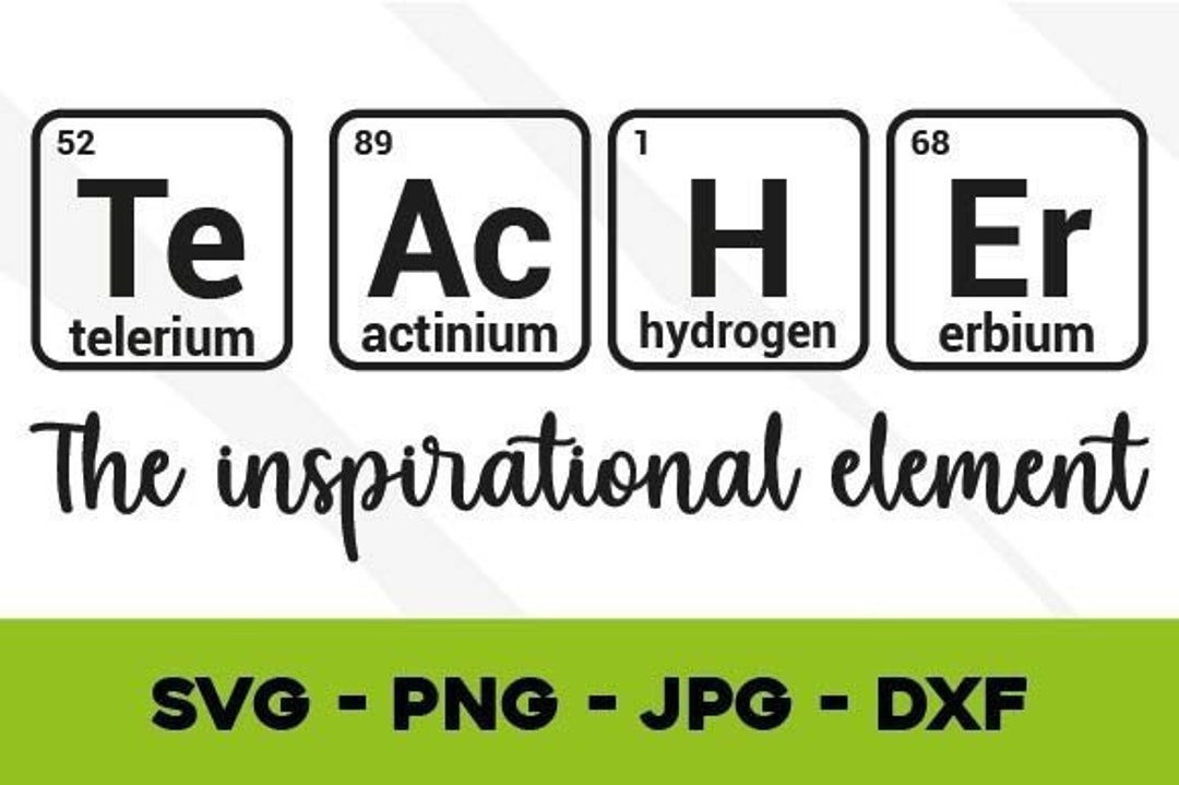 Teacher Element Inspirational Svg, Teacher Appreciation, Gift for ...