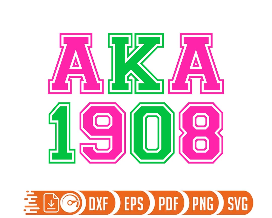 Aka 1908 Svg, Alpha Kappa Alpha Svg, Aka Svg, Sorority Letters Svg, Aka ...
