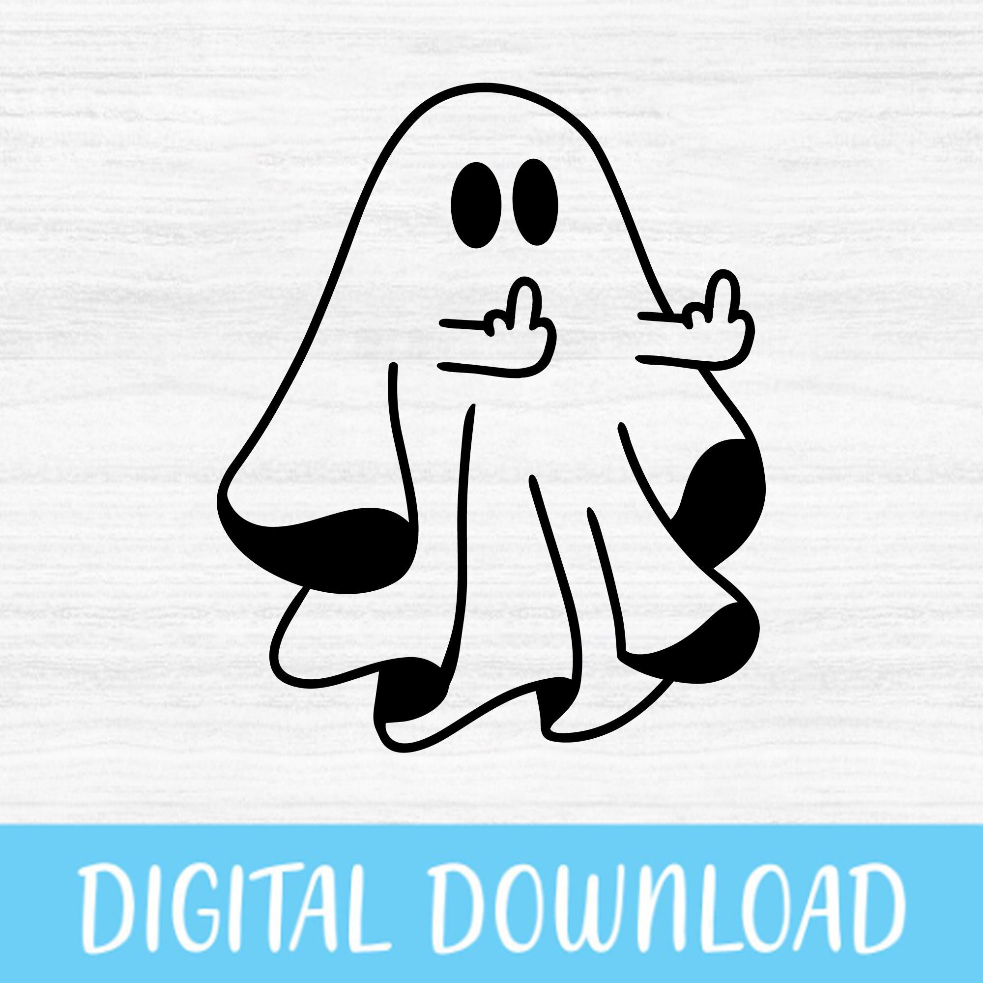 Ghost Middle Finger Svg Png Ghost Svg Boo Svg Halloween Svg - Etsy