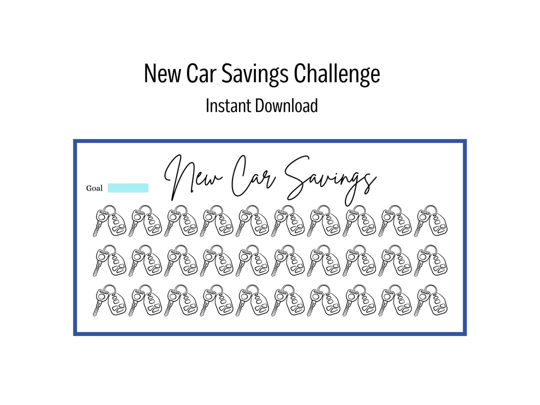 New Car Savings Tracker, A6 Cash Envelopes, Savings Challenge ...