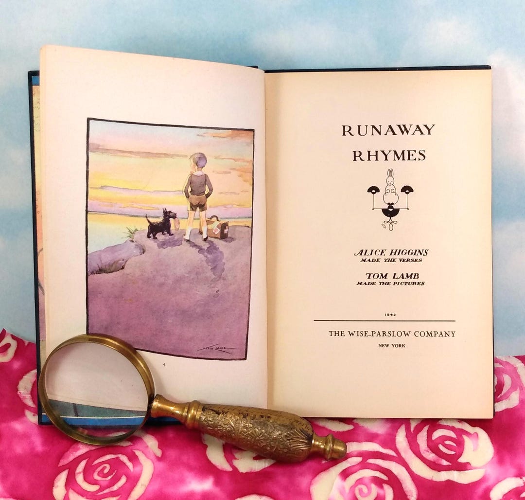 Runaway Rhymes Vintage 1942 (copyright 1931) Edition Illustrated Book ...