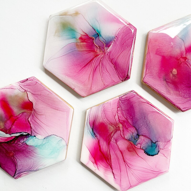Alcohol Ink Tiles - Etsy