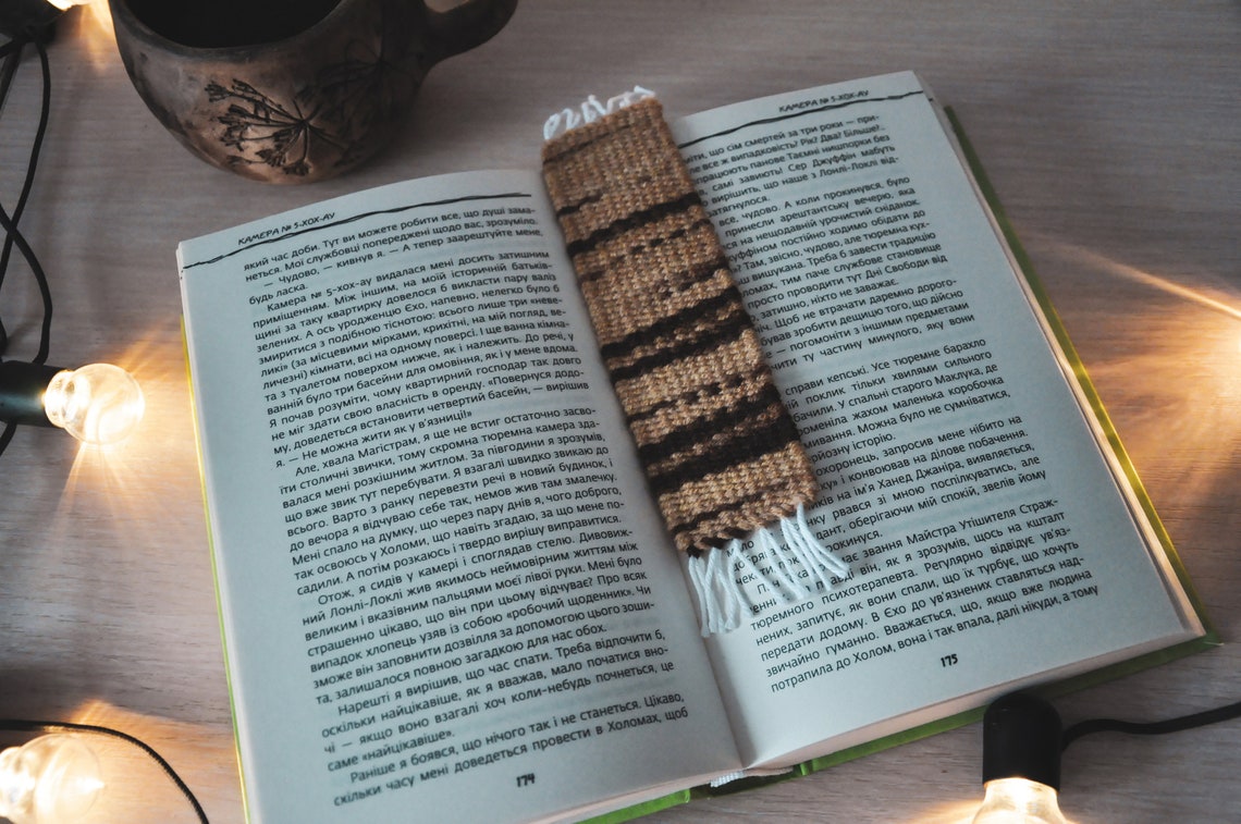 Hand Woven Bookmark Handmade Bookmark Woven Wool bookmark | Etsy