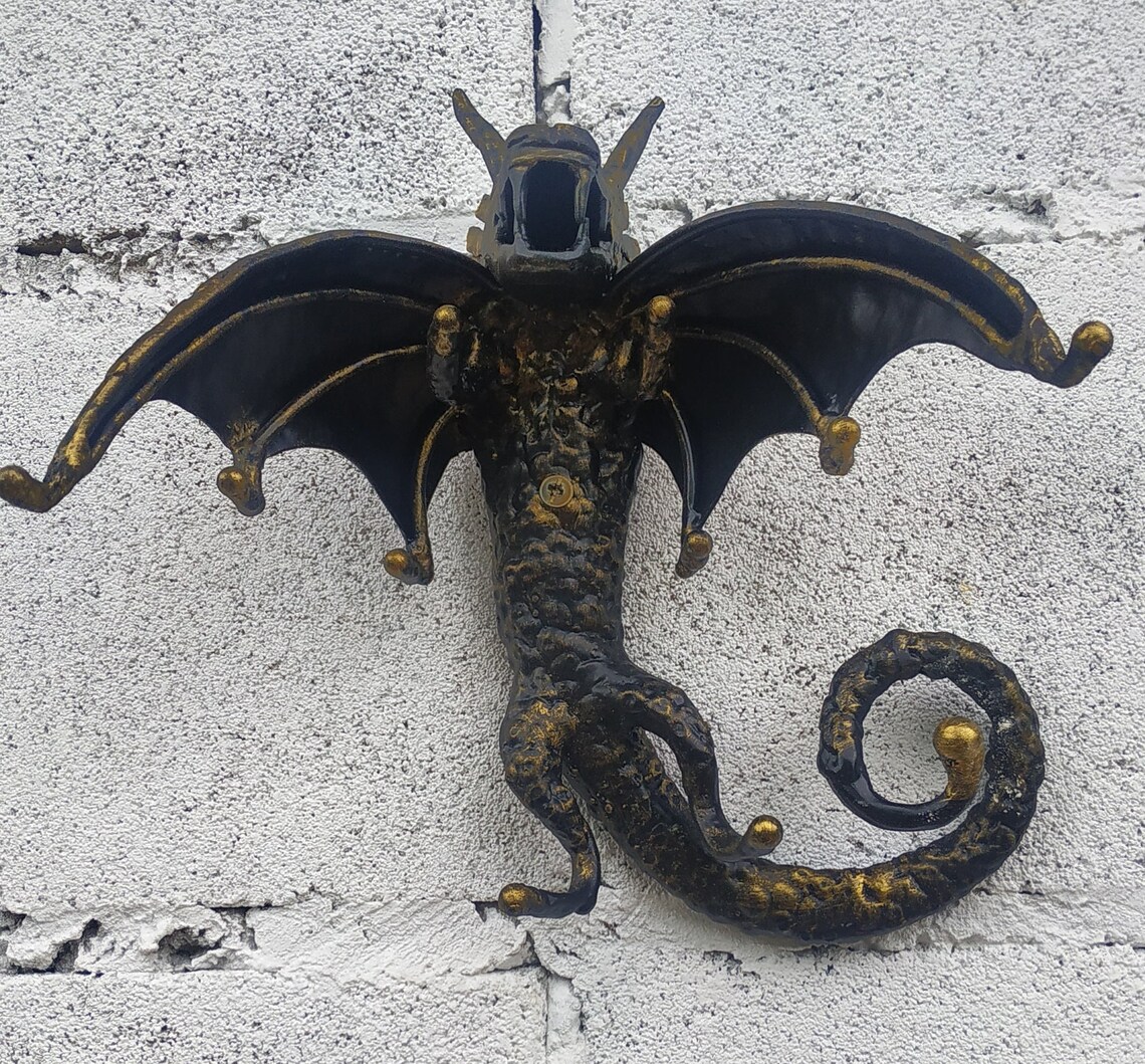 Coat Hook Dragon, Dragon Hook, Animal Coat Hooks, Hanger, Rustic Coat ...