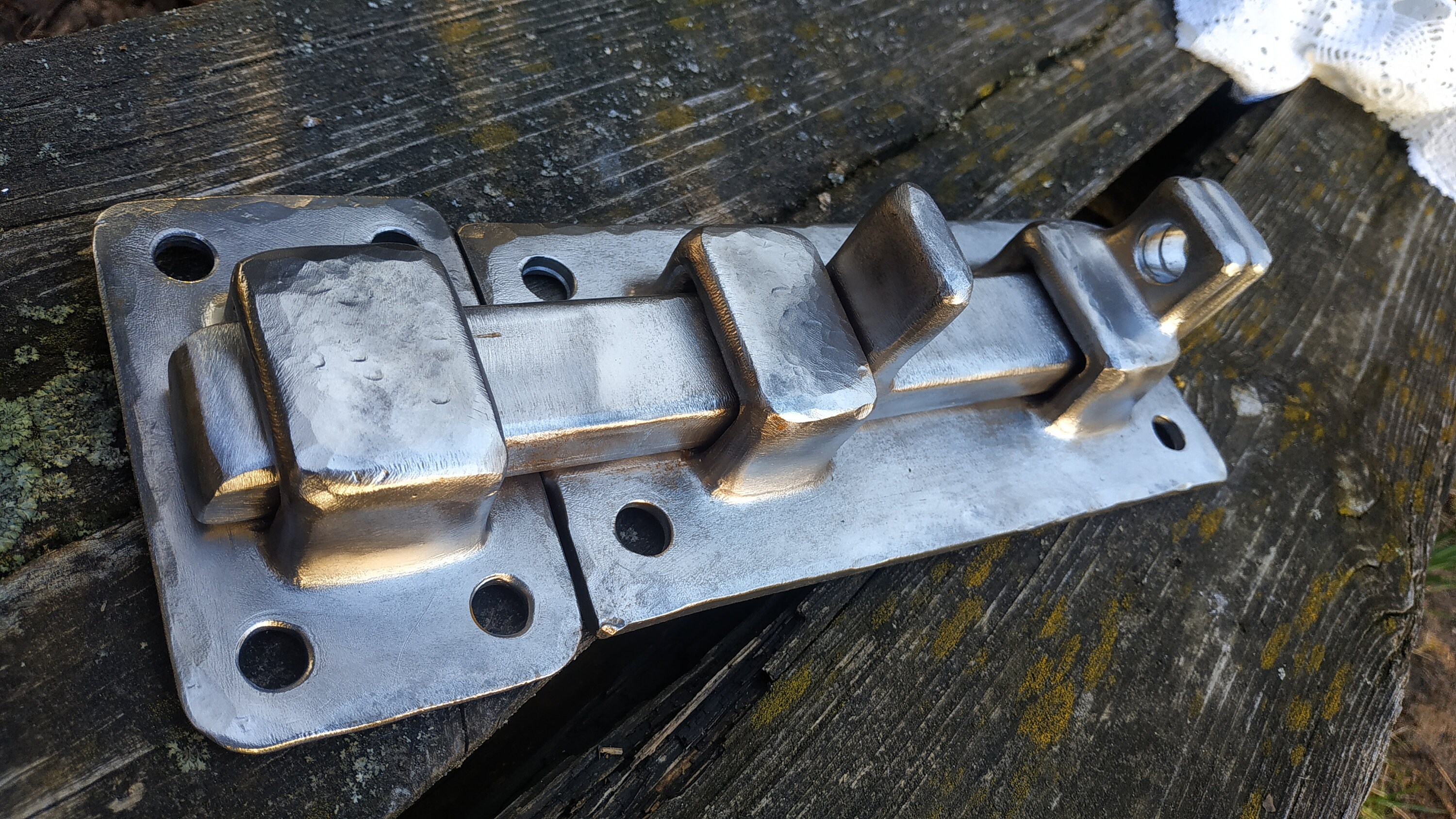 Slide Bolt Door Latch, Hand Forged Cabinet Catch Barn Gate Shed Lock ...