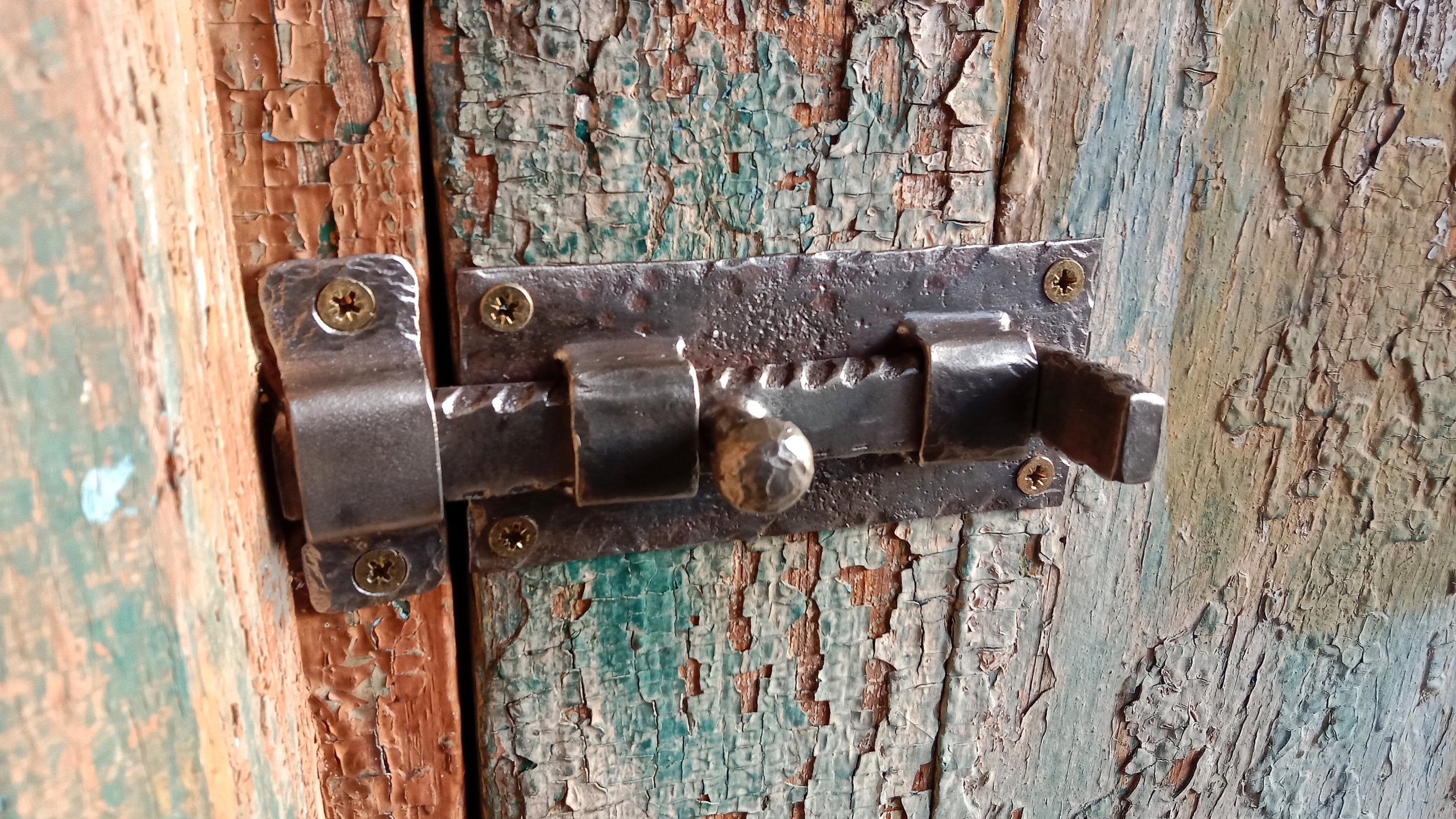 Slide Hand Forged Bolt Door Latch Cabinet Catch Barn Gate Shed Lock ...