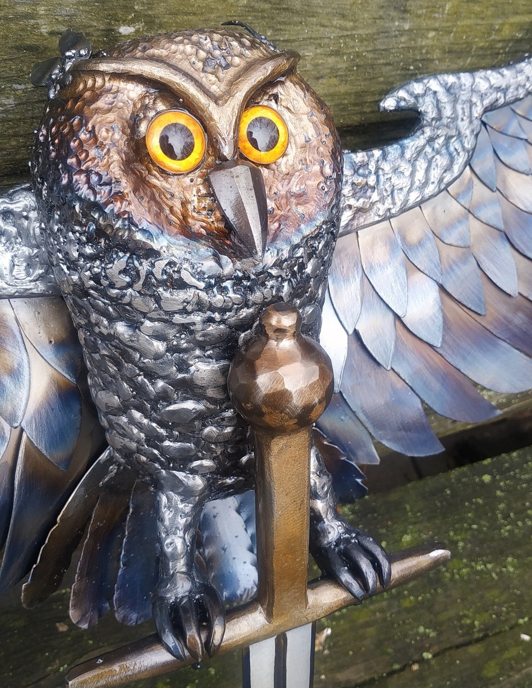 Metal Owl Wall Art Eagle Owl Sculpture, Metal Sculpture Owl, Owl Decor ...