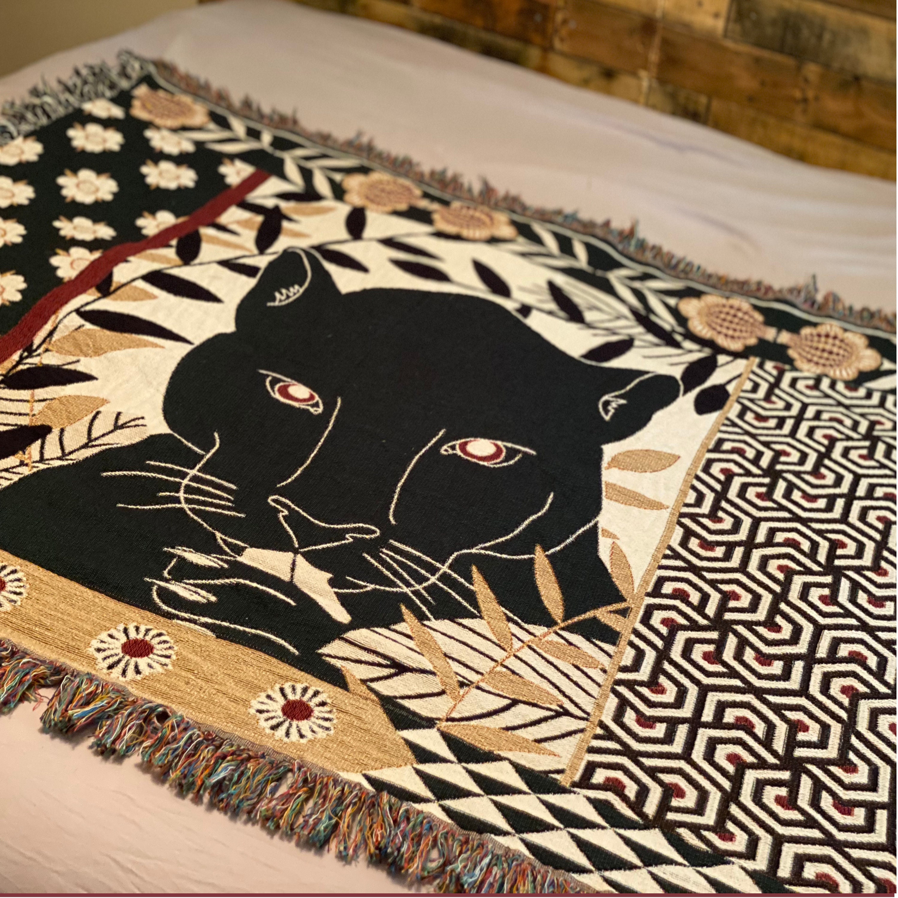 Maximalist Decor. Woven Blanket for Picnic. Beach Blanket for Picnic ...