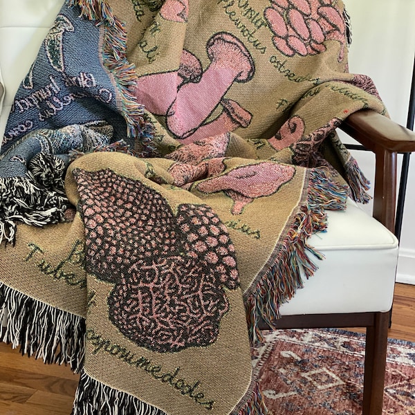 Mushroom Tapestry Blanket - Etsy