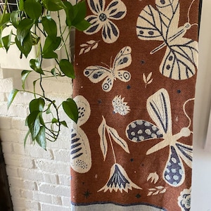 Picnic Blanket Woven Throw Blanket Insects Tapestry Aesthetic - Etsy