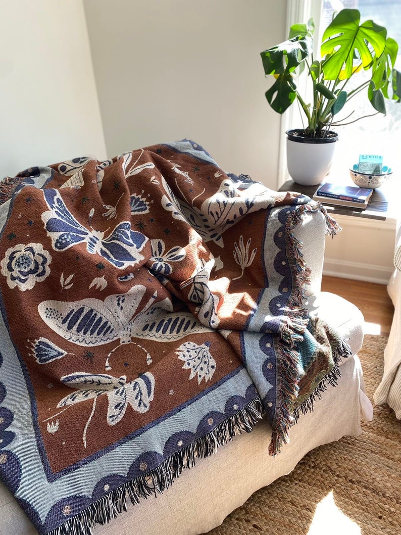 Picnic Blanket Woven Throw Blanket Insects Tapestry Aesthetic - Etsy