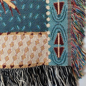 Eclectic Woven Throw Blanket. Maximalist Bedroom - Tapestry Aesthetic ...