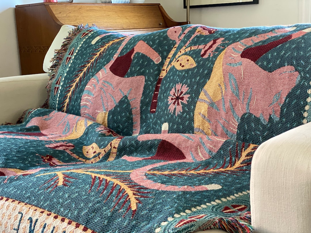 Eclectic Woven Throw Blanket. Maximalist Bedroom - Tapestry Aesthetic ...