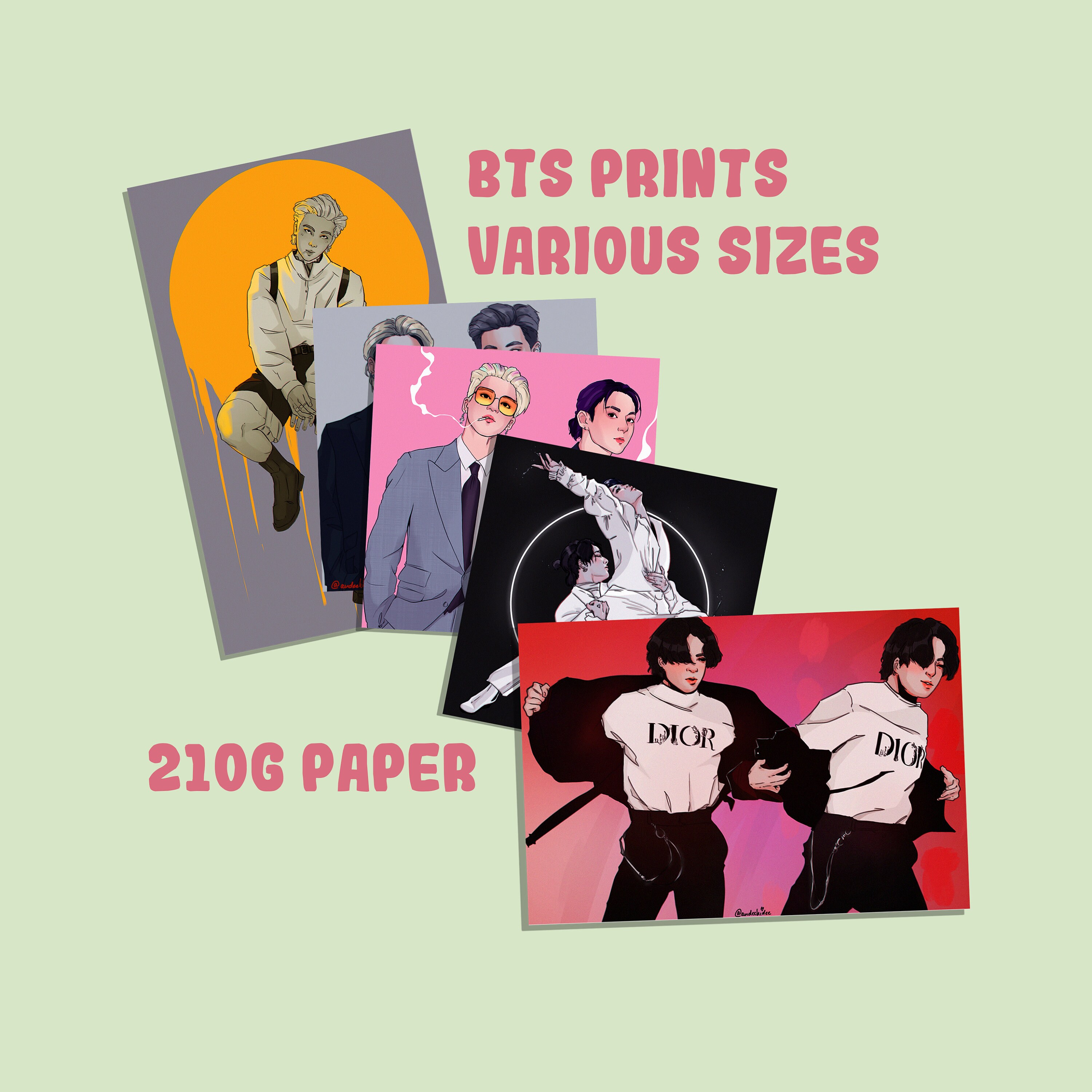 BTS Art Prints Various Sizes | Etsy
