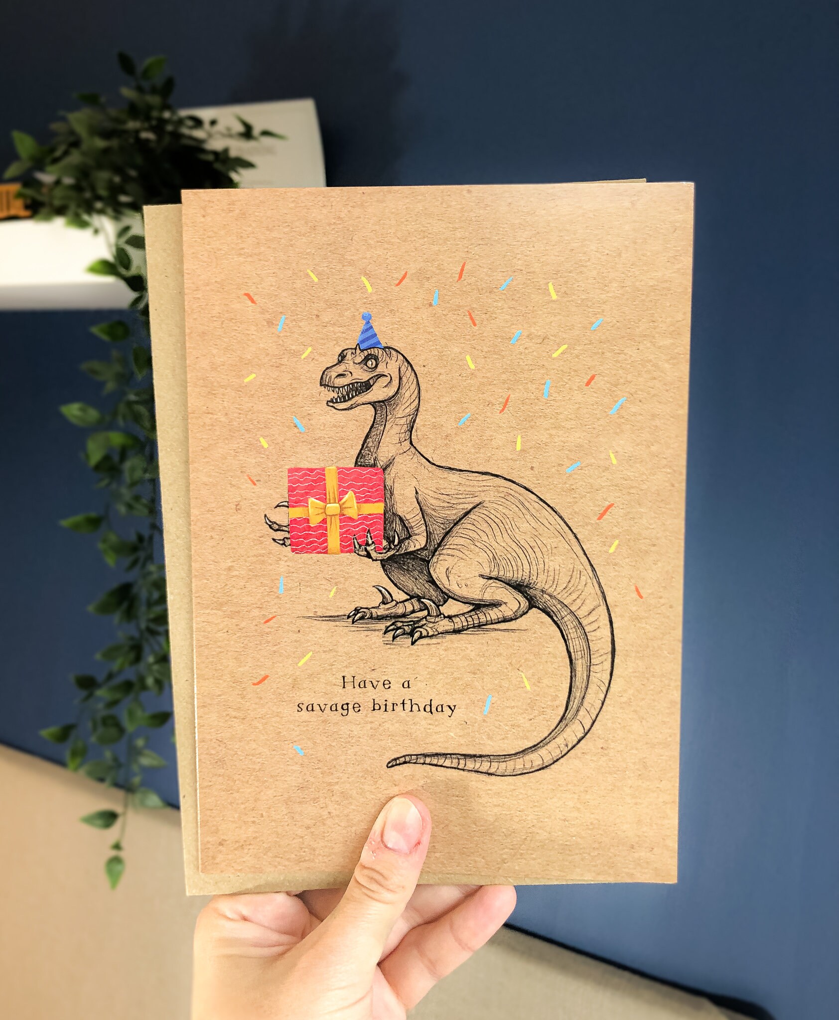 Raptor Birthday Card Dinosaur Jurassic Birthday Wishes - Etsy