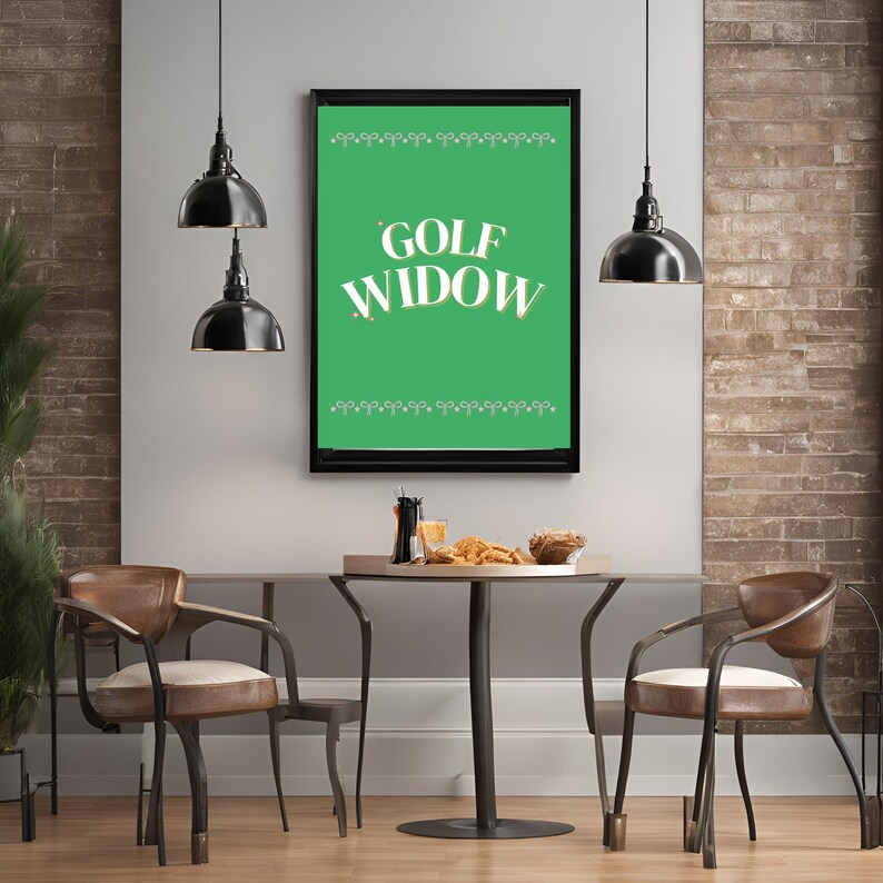 Golf Widow Funny Wife Girlfriend Prints Poster Wall Art Golf Birthday ...