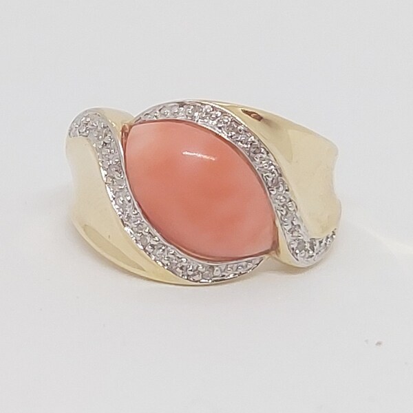 Pink Coral Ring - Etsy