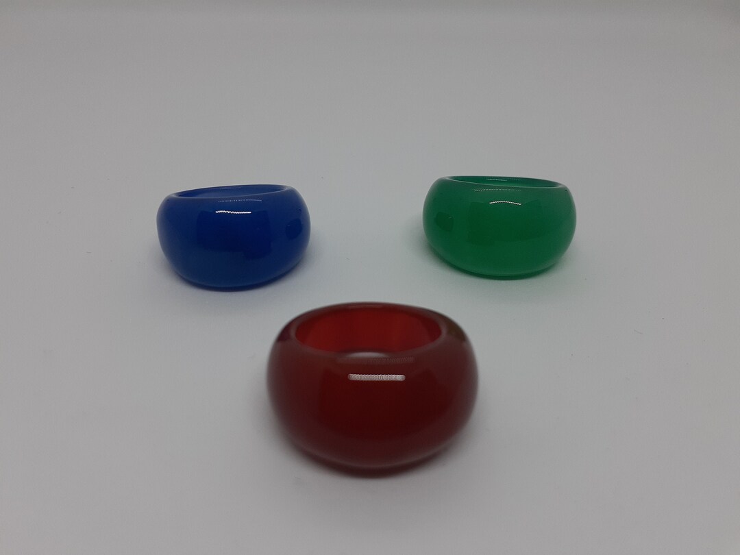 Jade Multi Color Ring, Big Jade Dome Ring, Chinese Jade Ring, Chunky ...