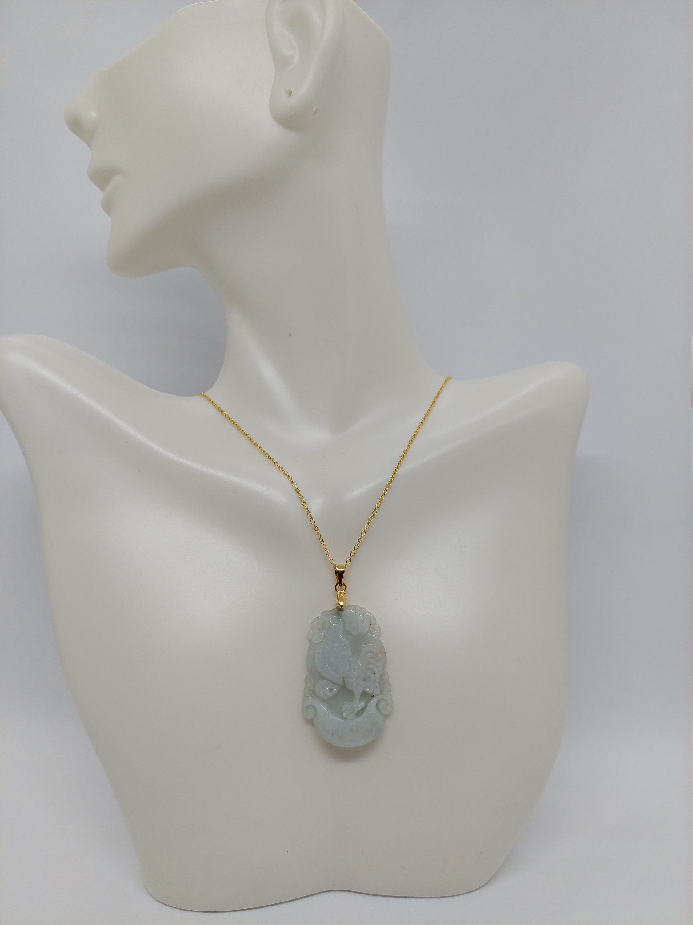 Jade ROOSTER Chinese Zodiac Year of Rooster Charm | Etsy