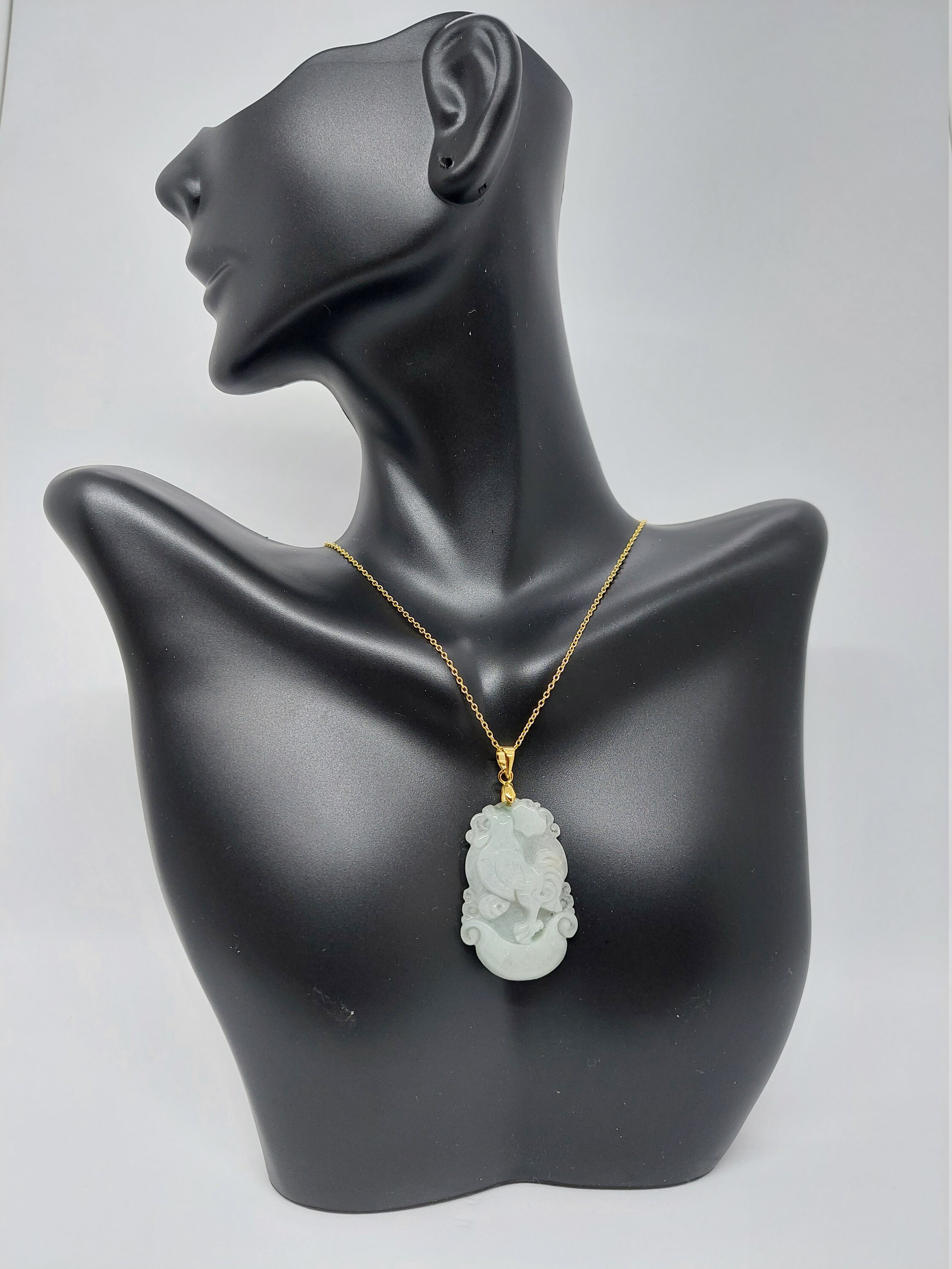 Jade ROOSTER Chinese Zodiac Year of Rooster Charm | Etsy