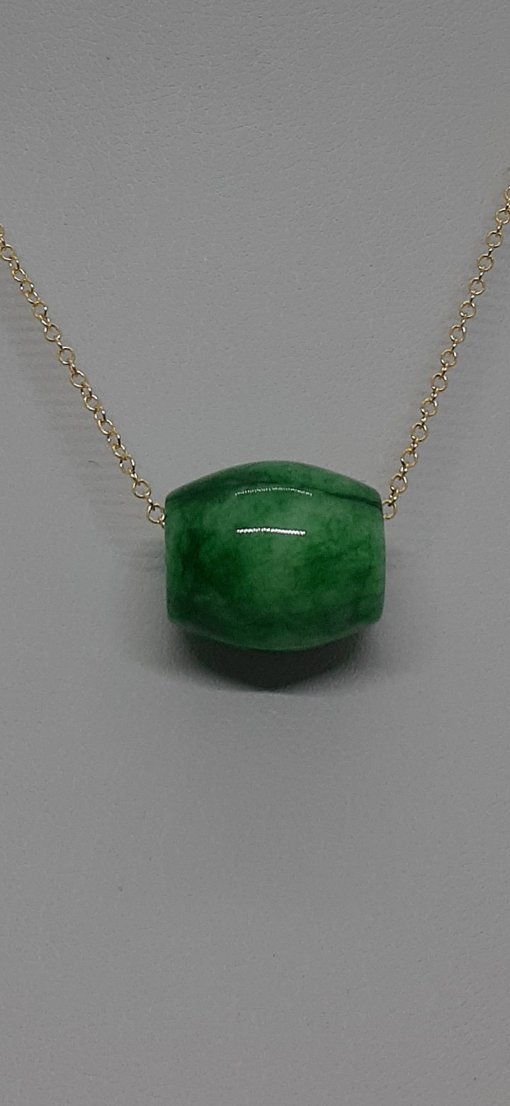 Jade Barrel Pendant - Etsy