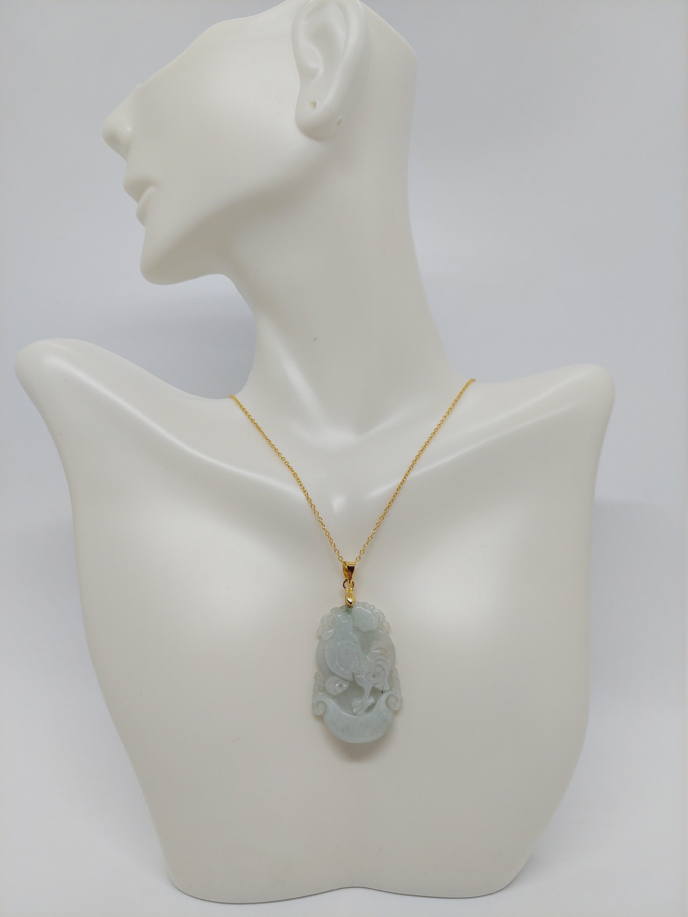 Jade ROOSTER Chinese Zodiac Year of Rooster Charm | Etsy