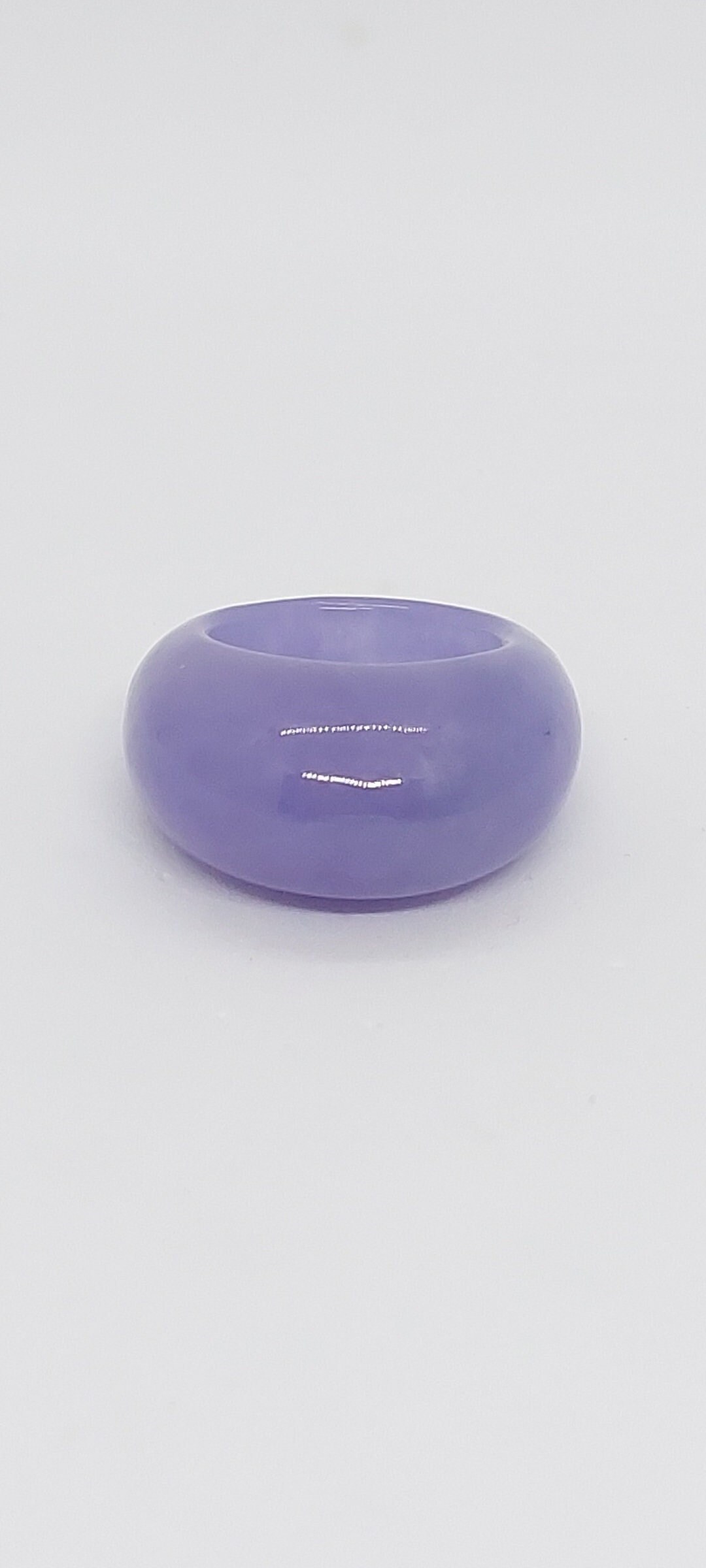 LAVENDER JADE Ring. Big Jade Ring. Large Solid Stone Ring for Him/her ...