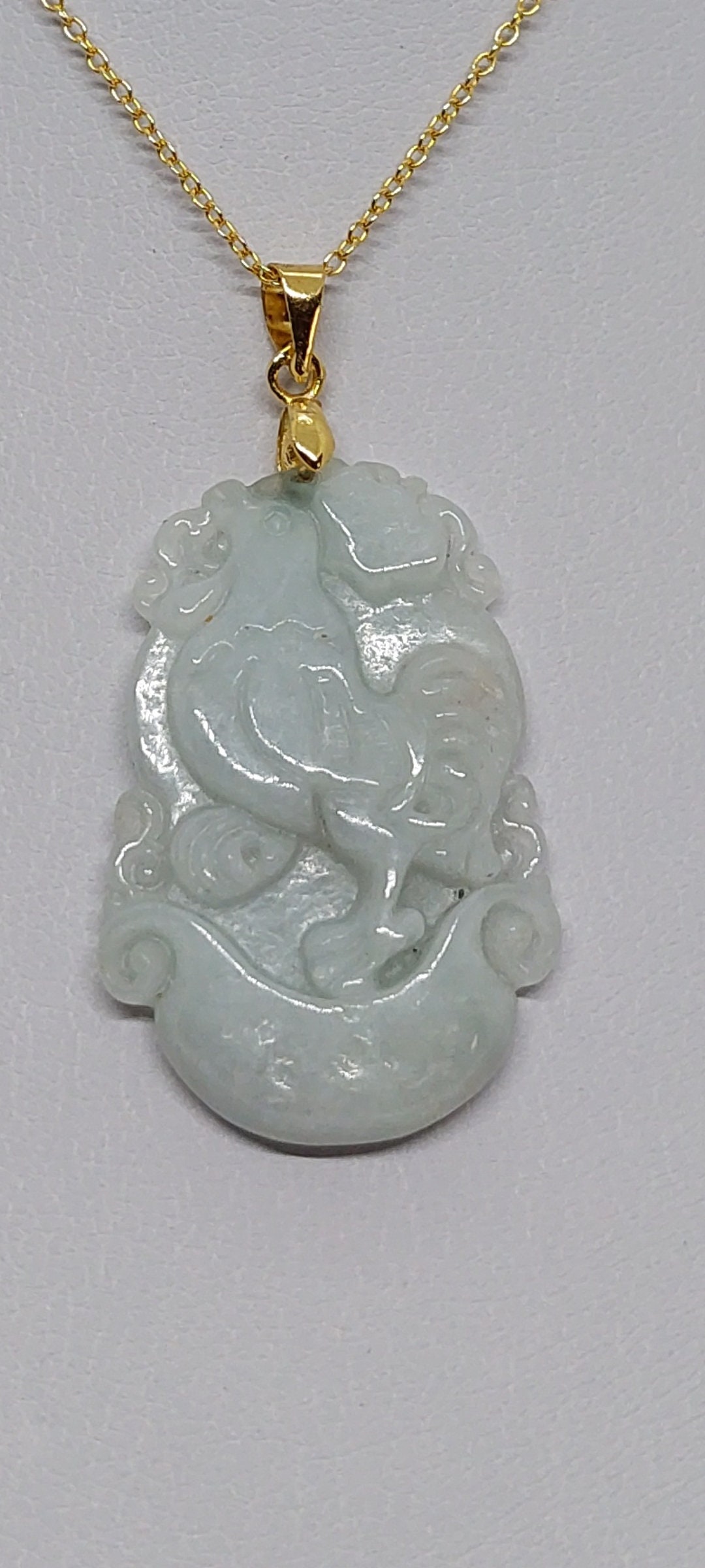 Jade ROOSTER Chinese Zodiac Year of Rooster Charm Pendant/necklace ...