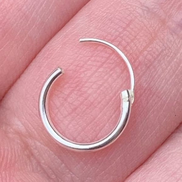 Simple Sterling Silver Nose Ring - Etsy