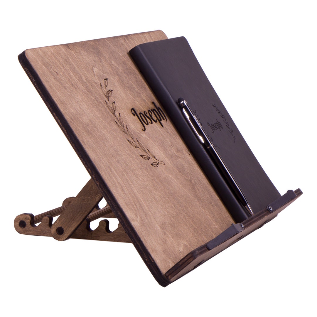 Hand Made Book Stand, Recipe Holder, Wooden Book Holder, Book Stand Set ...