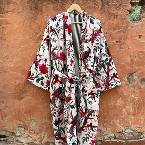 Luxury Velvet Comfortable House Robes Unisex Kimono Boho Jacket Indian ...