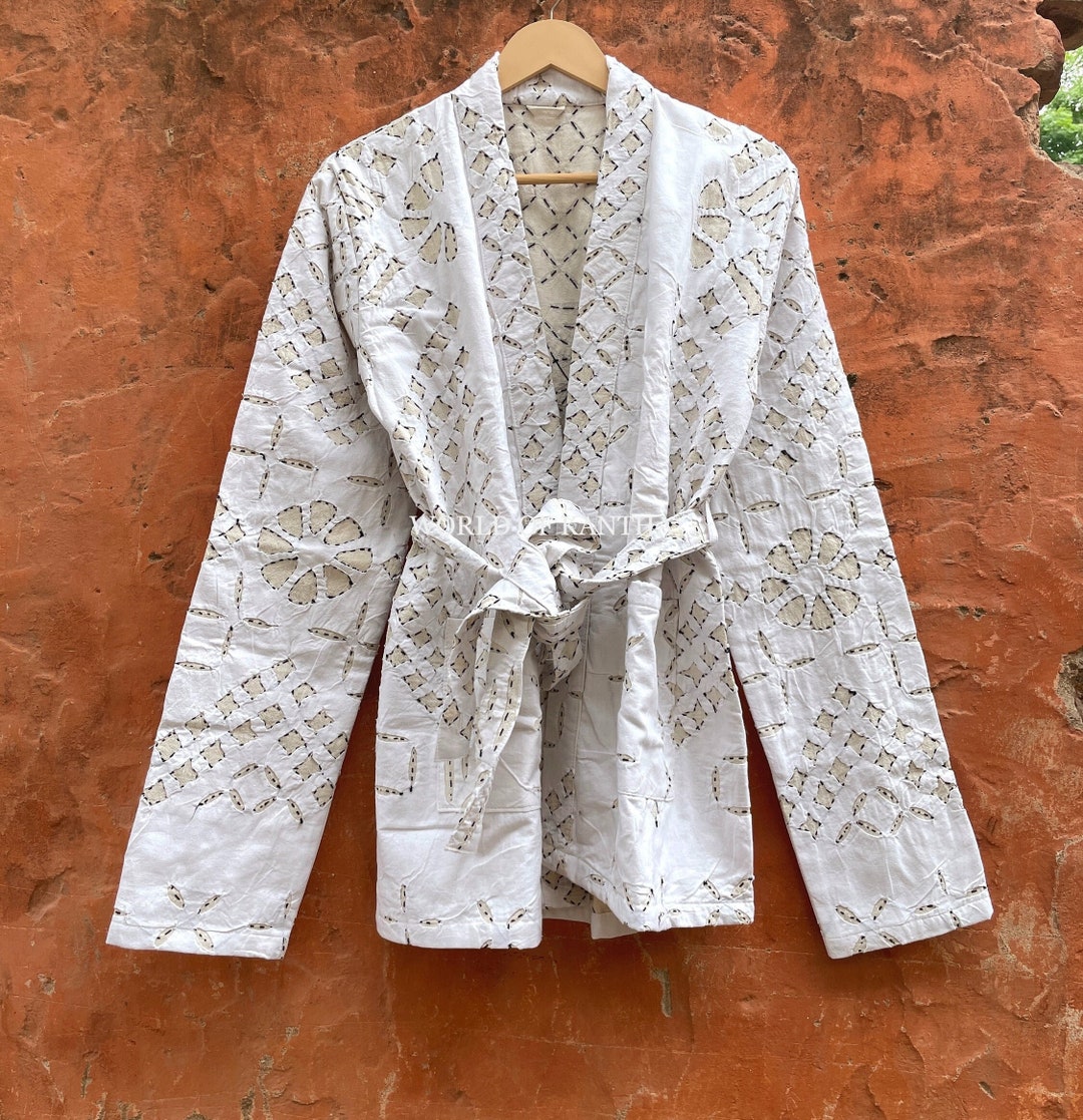 Applique Cutwork Unique Embroidery Jackets , Cutwork Applique Cotton ...