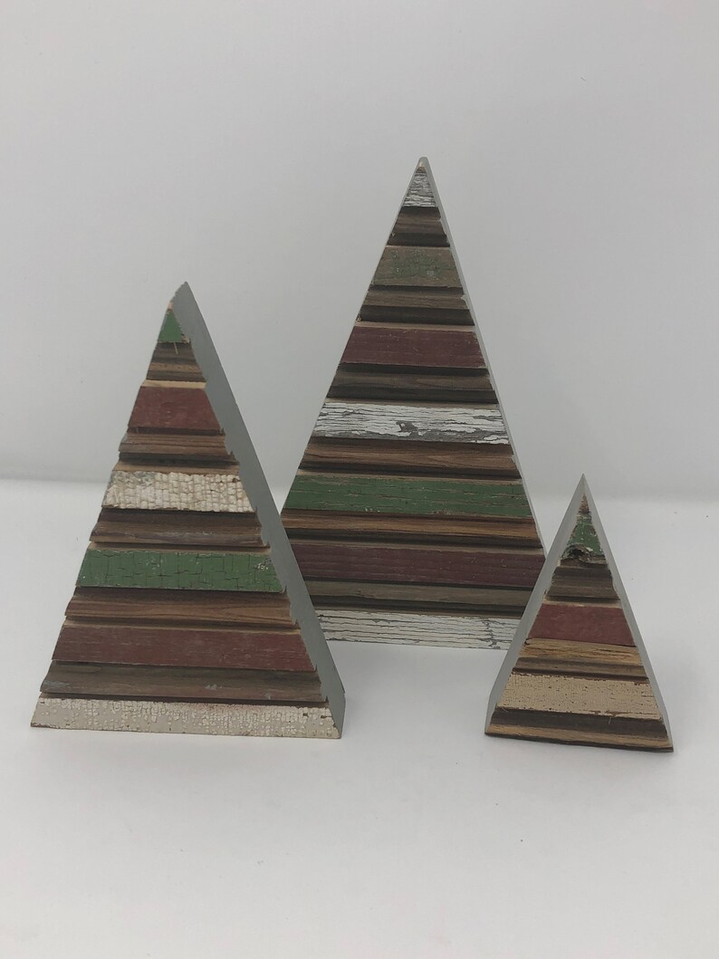Set of Three Barnwood Christmas Trees - Etsy