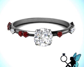 Ruby Vampire Ring - Etsy