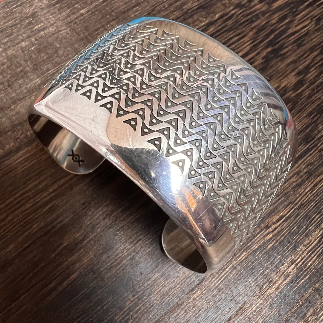 Norbert Peshlakai Wide Silver Cuff Bracelet - Etsy