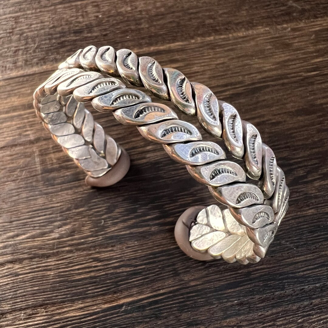 Vintage Native American Silver Cuff Old Pawn - Etsy
