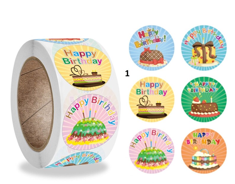 Happy Birthday Stickers Sealstickers 1 Inch Different - Etsy