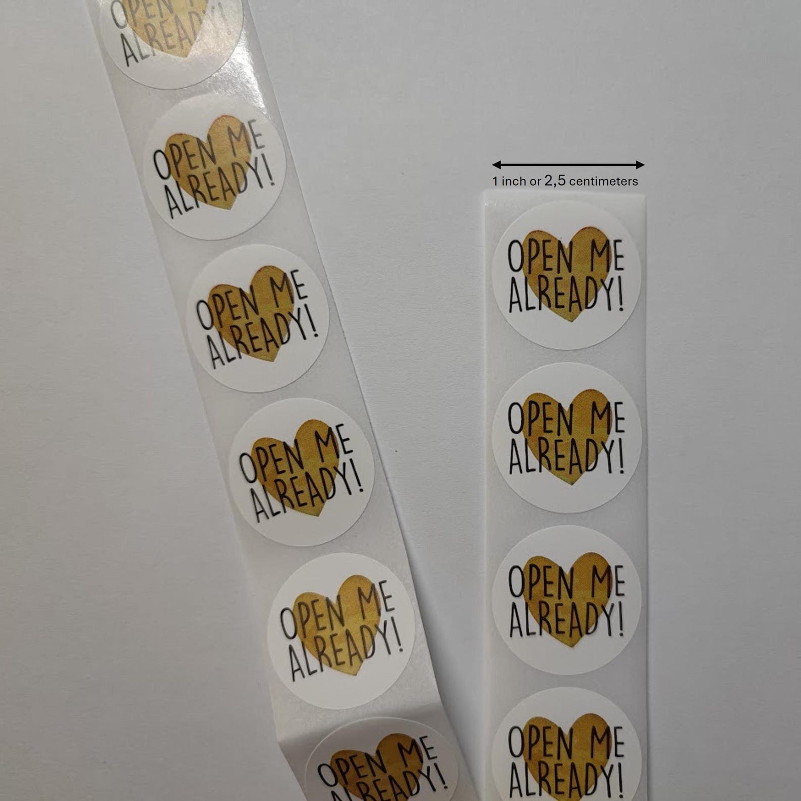 Open Me Already Stickers Sealstickers, 1 Inch, White Paper, Black ...