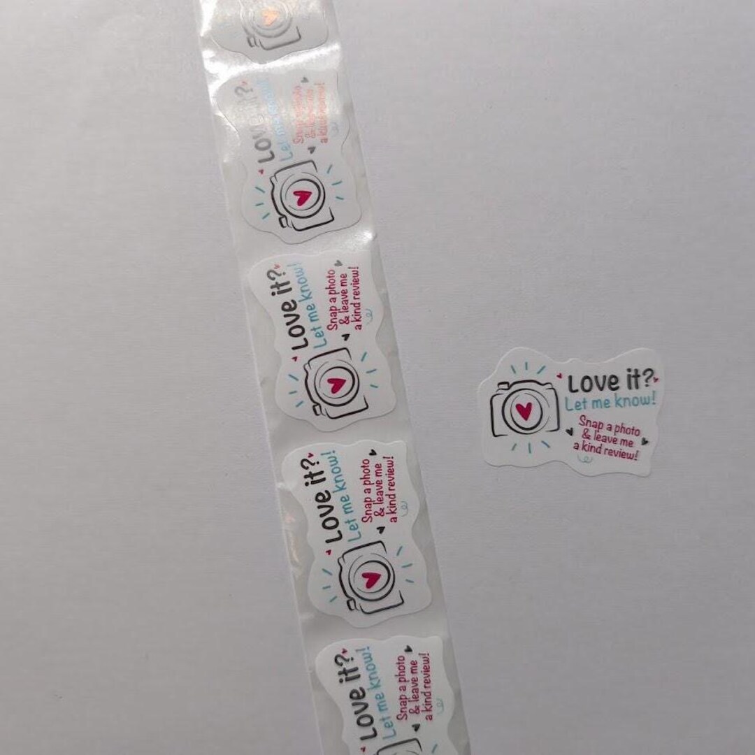 Thank You Review Stickers | “love It? Let Me Know!” | Packaging ...