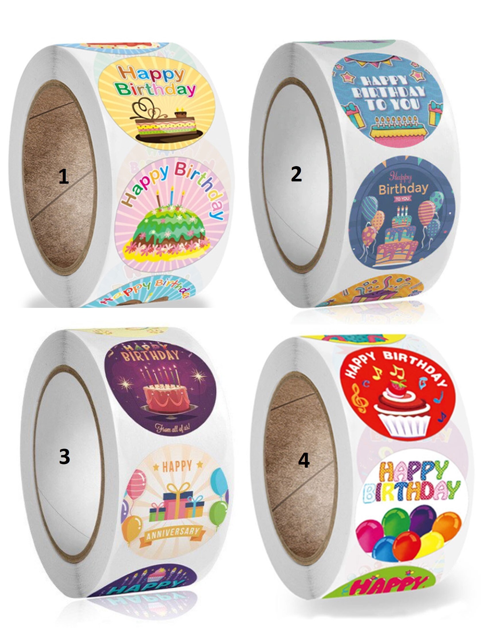Happy Birthday Stickers Sealstickers 1 Inch Different - Etsy