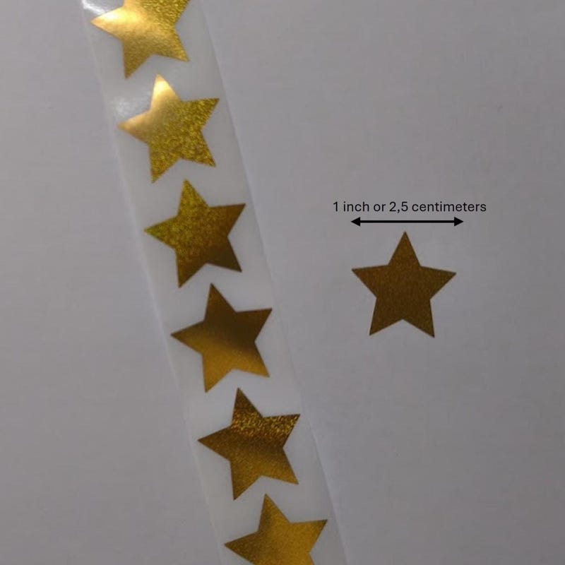 Custom Gold Star Stickers - Etsy