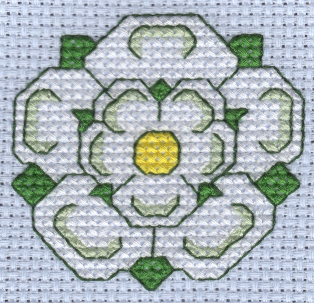 Yorkshire Rose Cross Stitch Chart PDF - Etsy