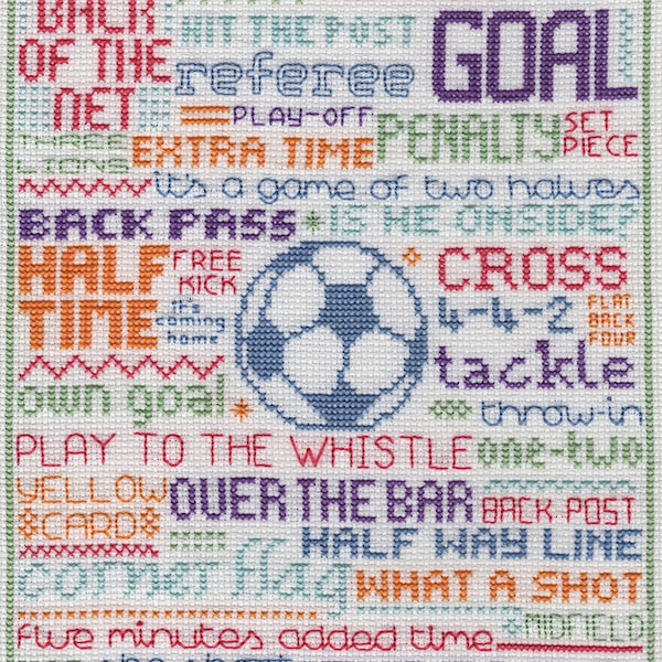 Soccer Cross Stitch - Etsy