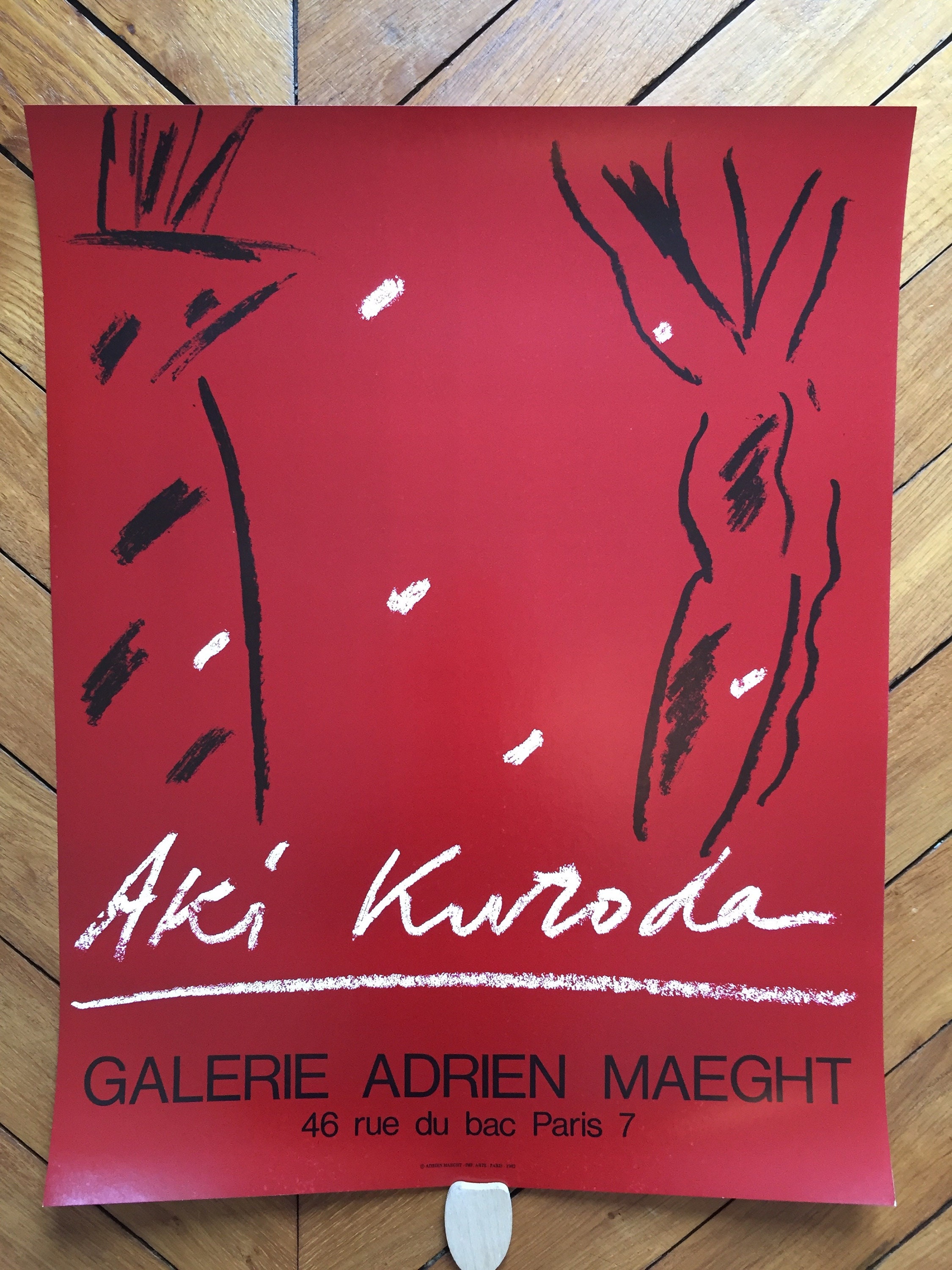 Original Exhibition Poster Aki Kuroda Maeght 1986 Lithograph - Etsy
