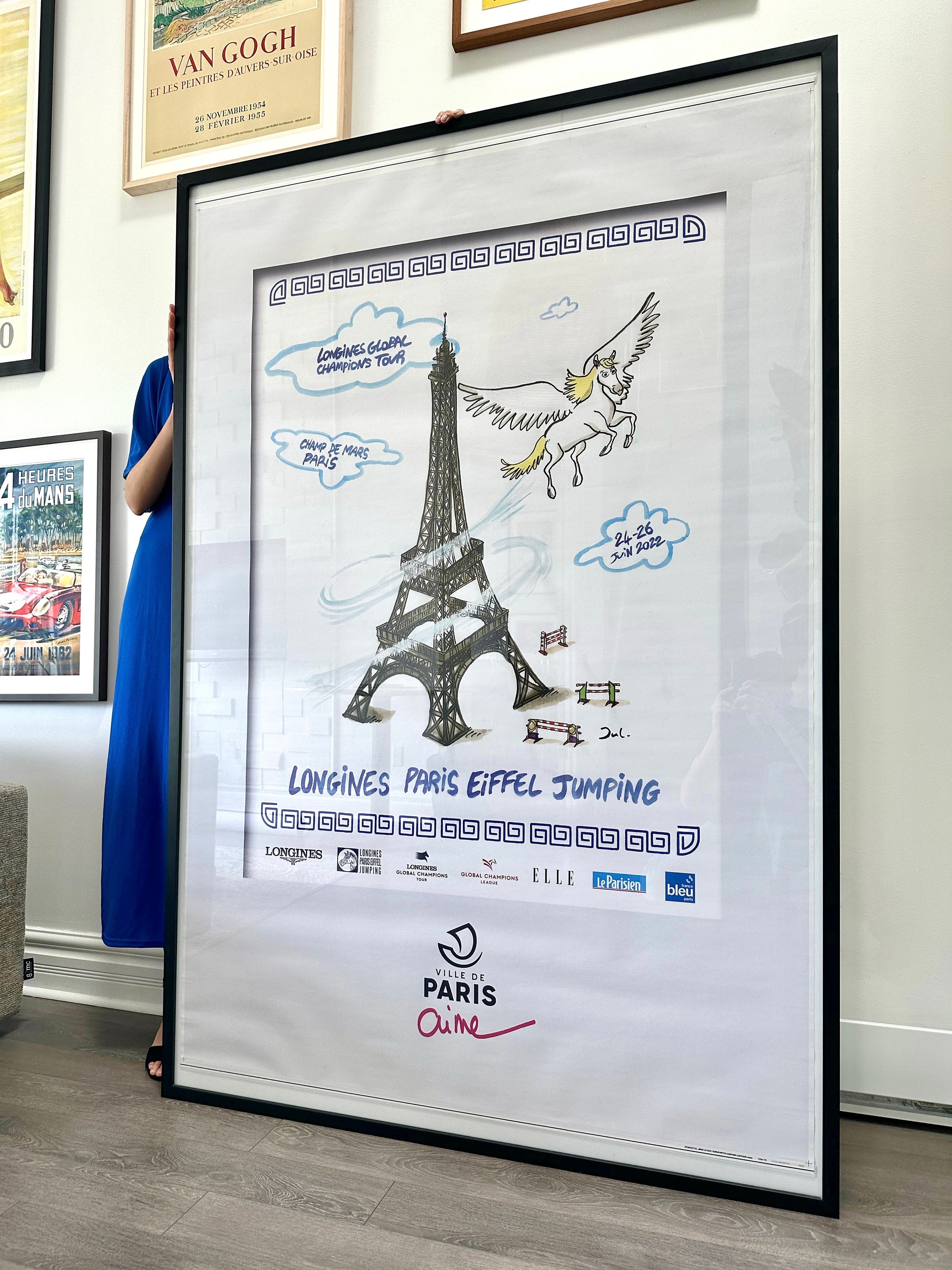 Original Longines Poster Paris Eiffel Jumping - Etsy