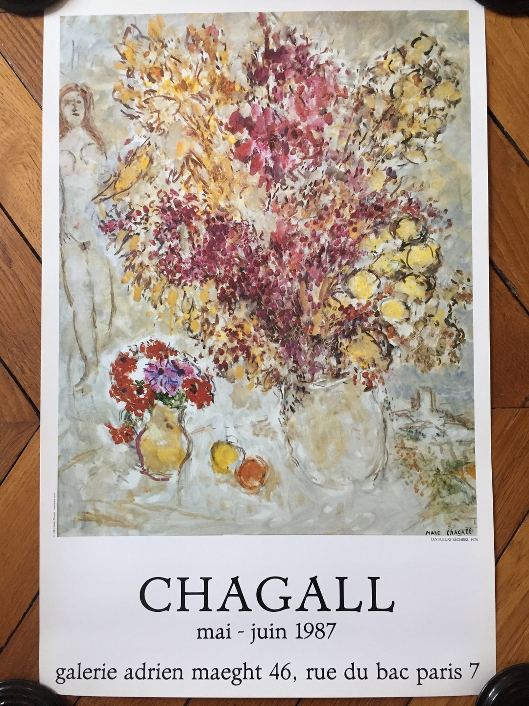 Original Exhibition Poster Chagall 1987 Galerie Maeght - Etsy