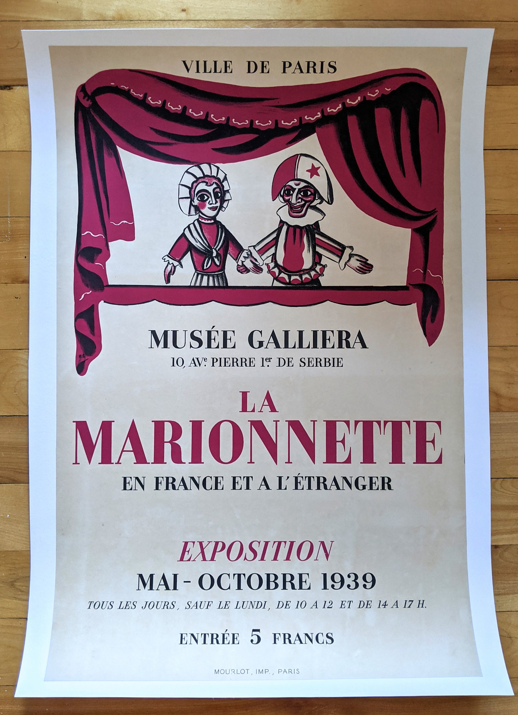 Original Poster La Marionette Musée Galleria 1939 - Etsy UK